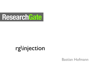Introduction to rg\injection | PPT