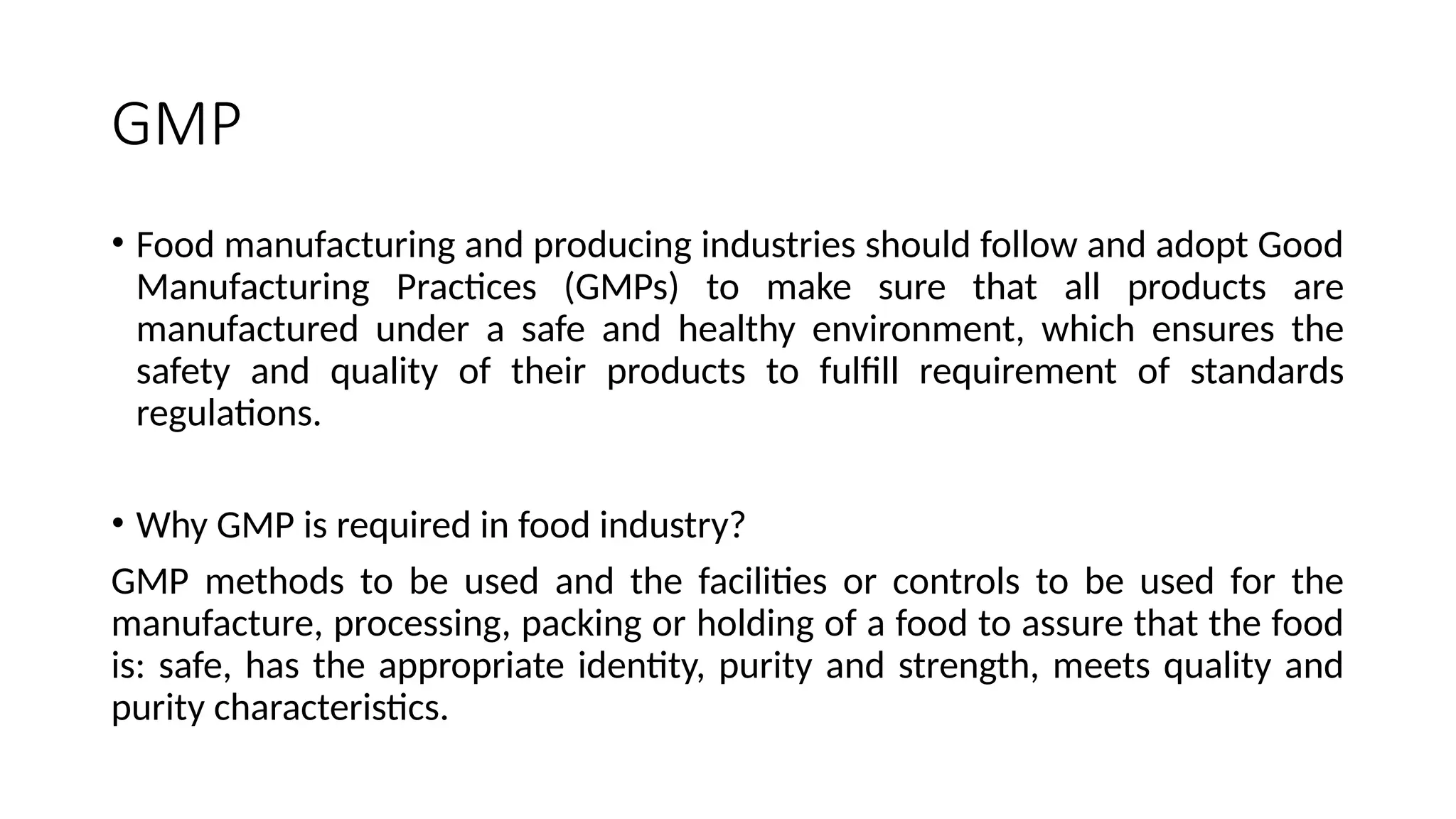 R G Math_GHP GMP_Good hygenic practice , Good manufacturing practise ...