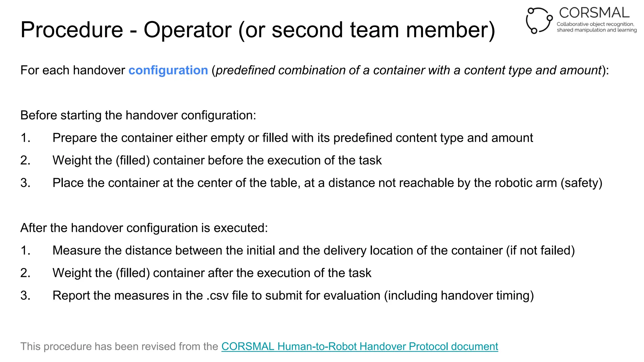 Human-to-Robot Handovers track - RGMC - ICRA 2025 | PDF