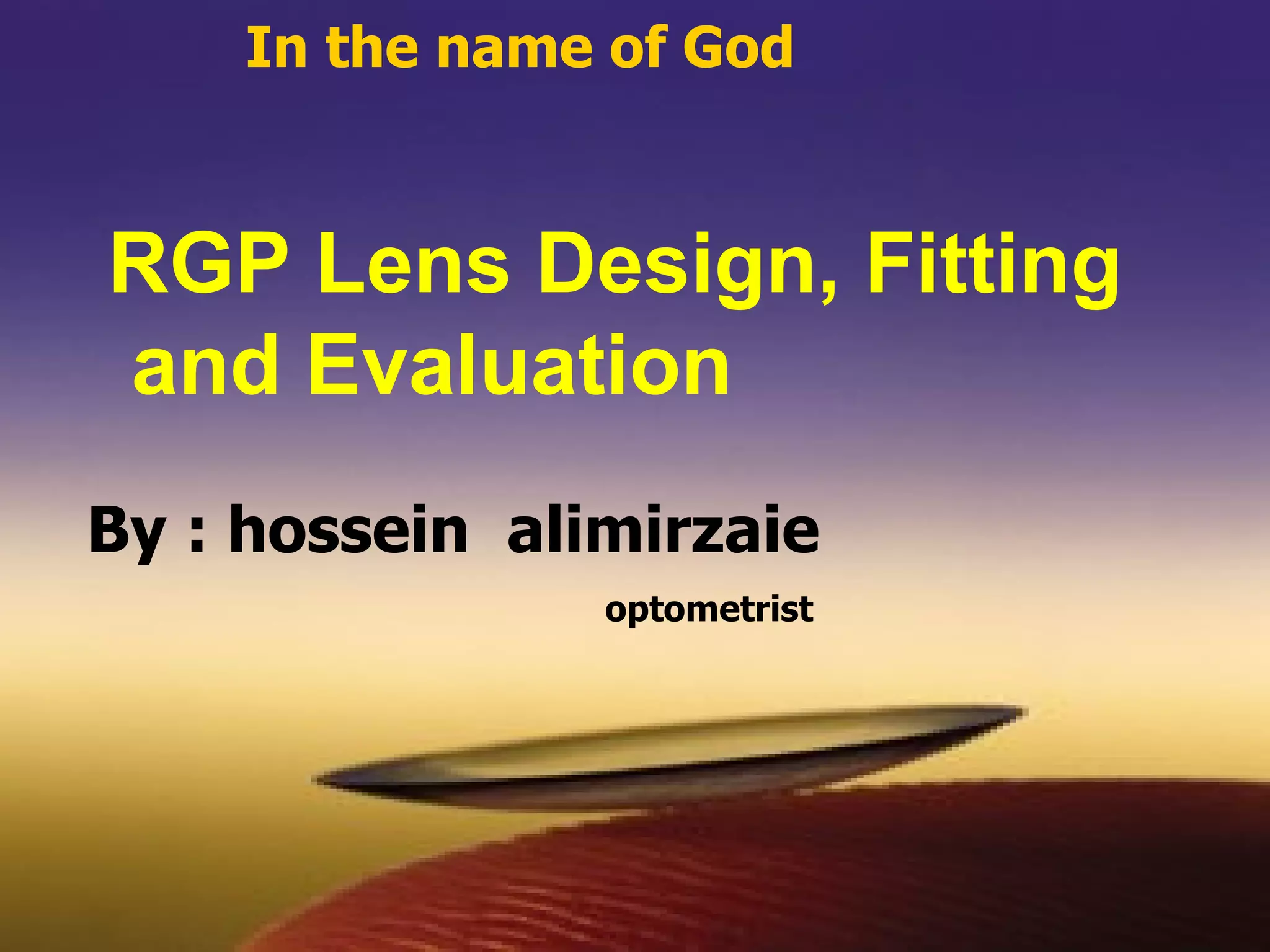 fitting RGP lenses | PPT