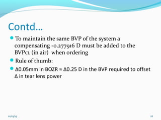 Optics of RGP contact lens | PPT