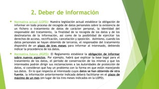 Comparativa LOPD - RGPD. Principales Novedades | PPT