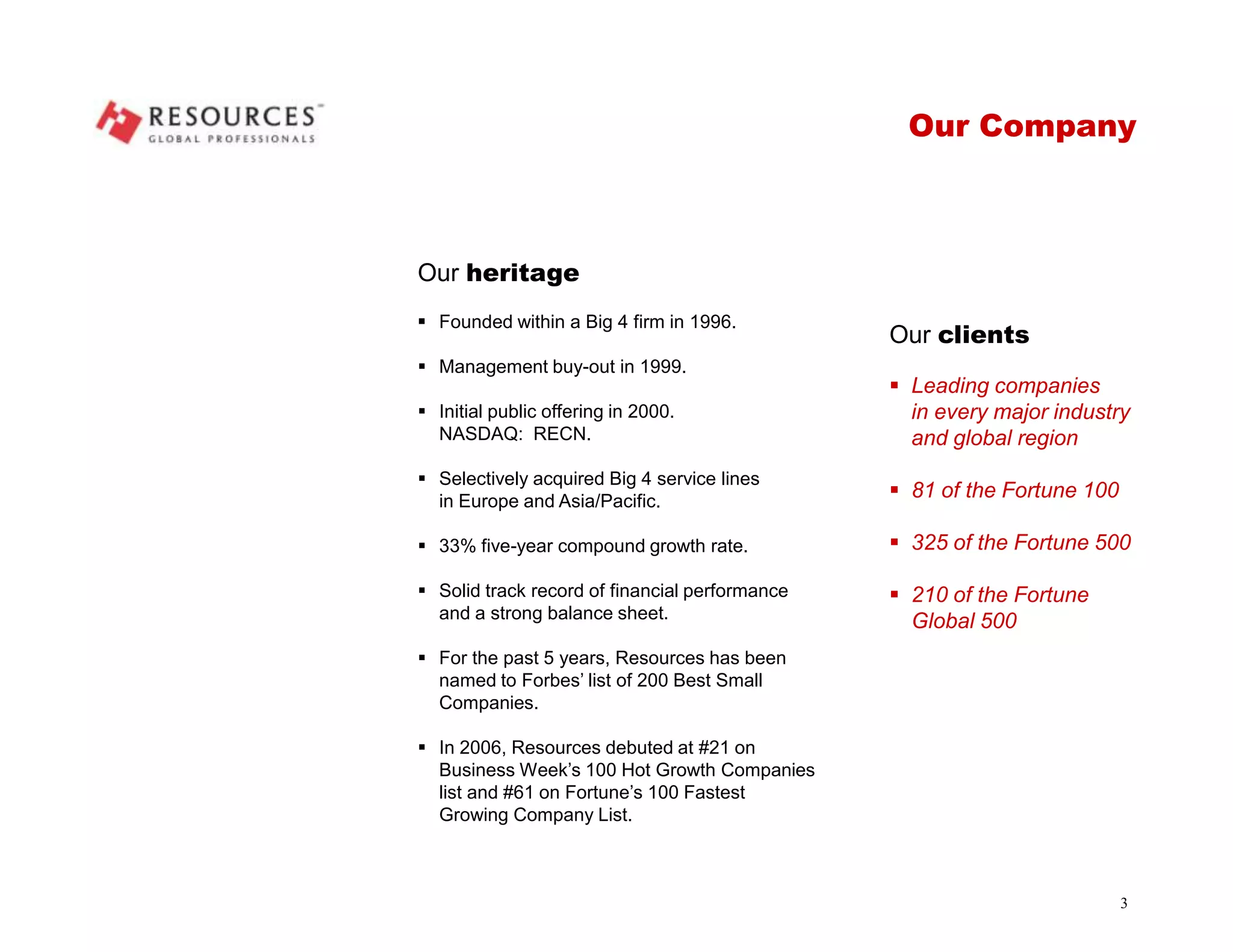 Resources Global Professionals | PPTX | Management Consulting Industry | Industries