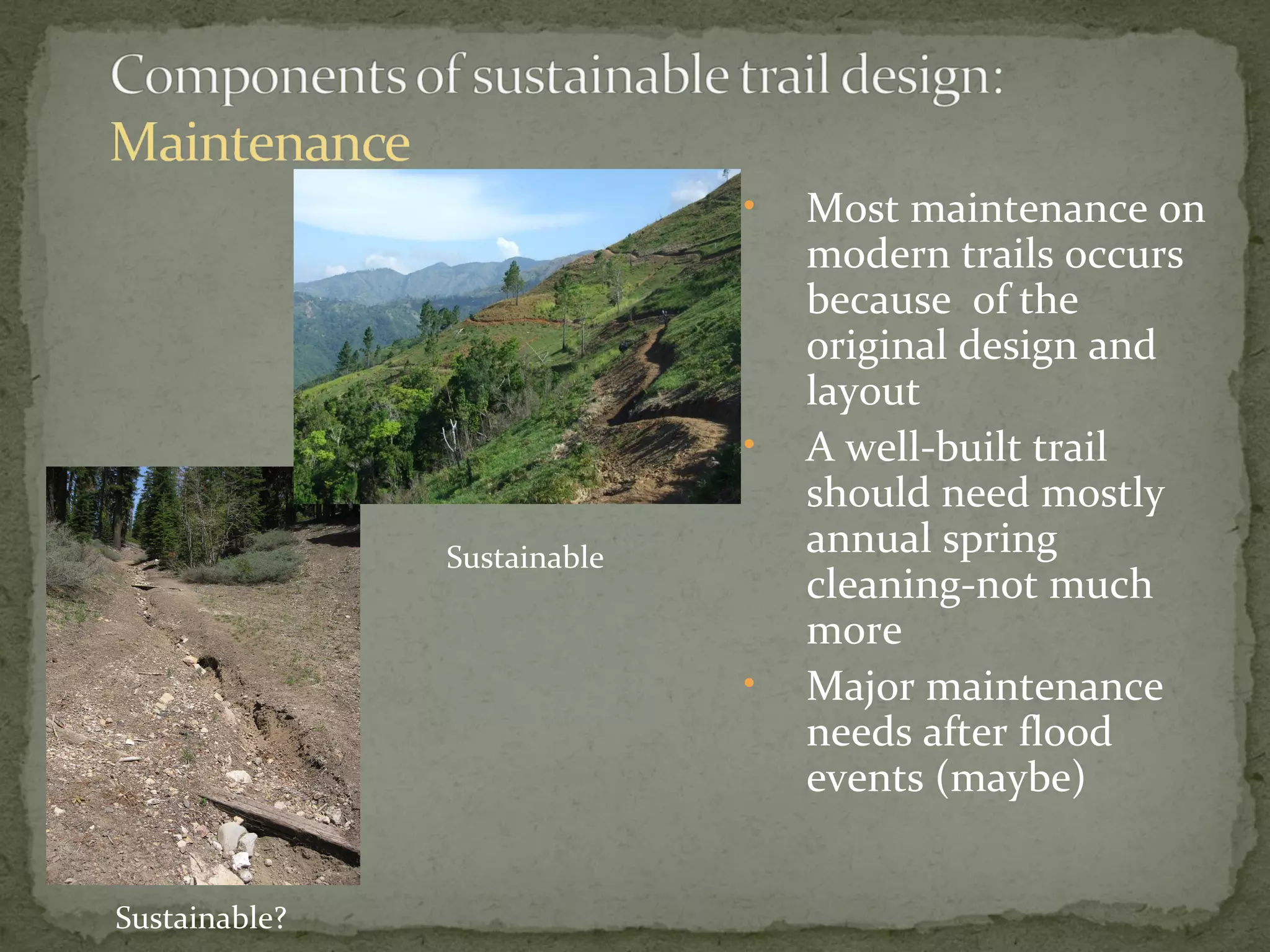 Trail Construction and Use-Conflict Minimization Overview | PPT ...