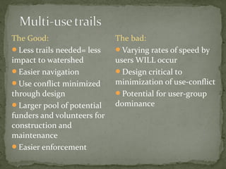 Trail Construction and Use-Conflict Minimization Overview | PPT ...