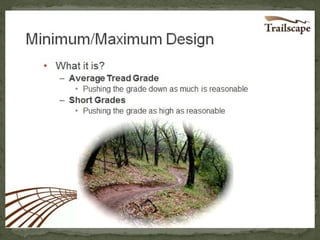 Trail Construction and Use-Conflict Minimization Overview | PPT ...
