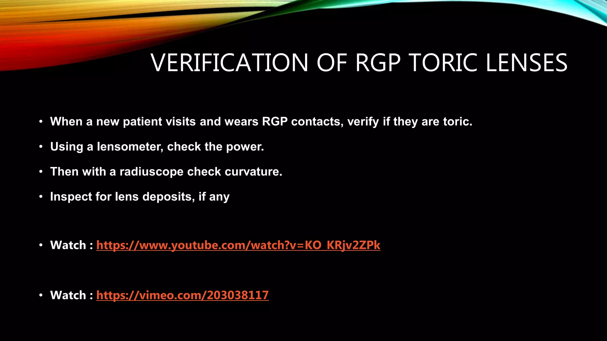 RGP Toric Contact lens | PPTX