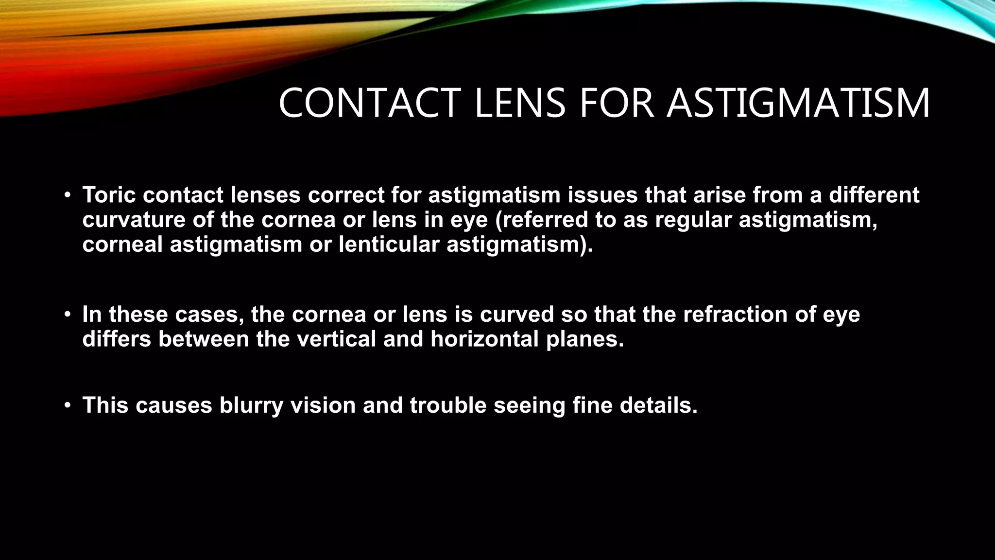 RGP Toric Contact lens | PPTX