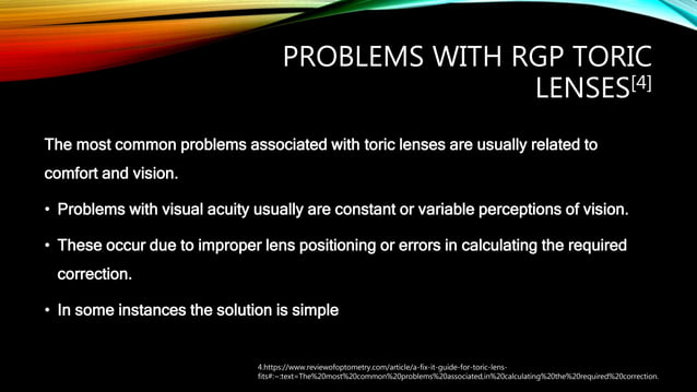 RGP Toric Contact lens | PPTX