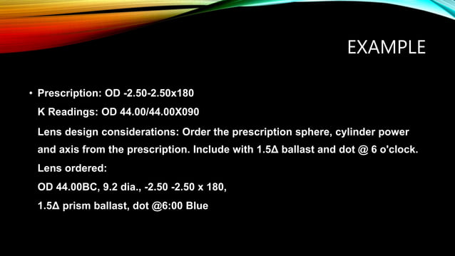 RGP Toric Contact lens | PPTX