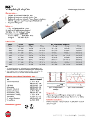 Thermon RGS Heat Tracing Cable - Spec Sheet | PDF