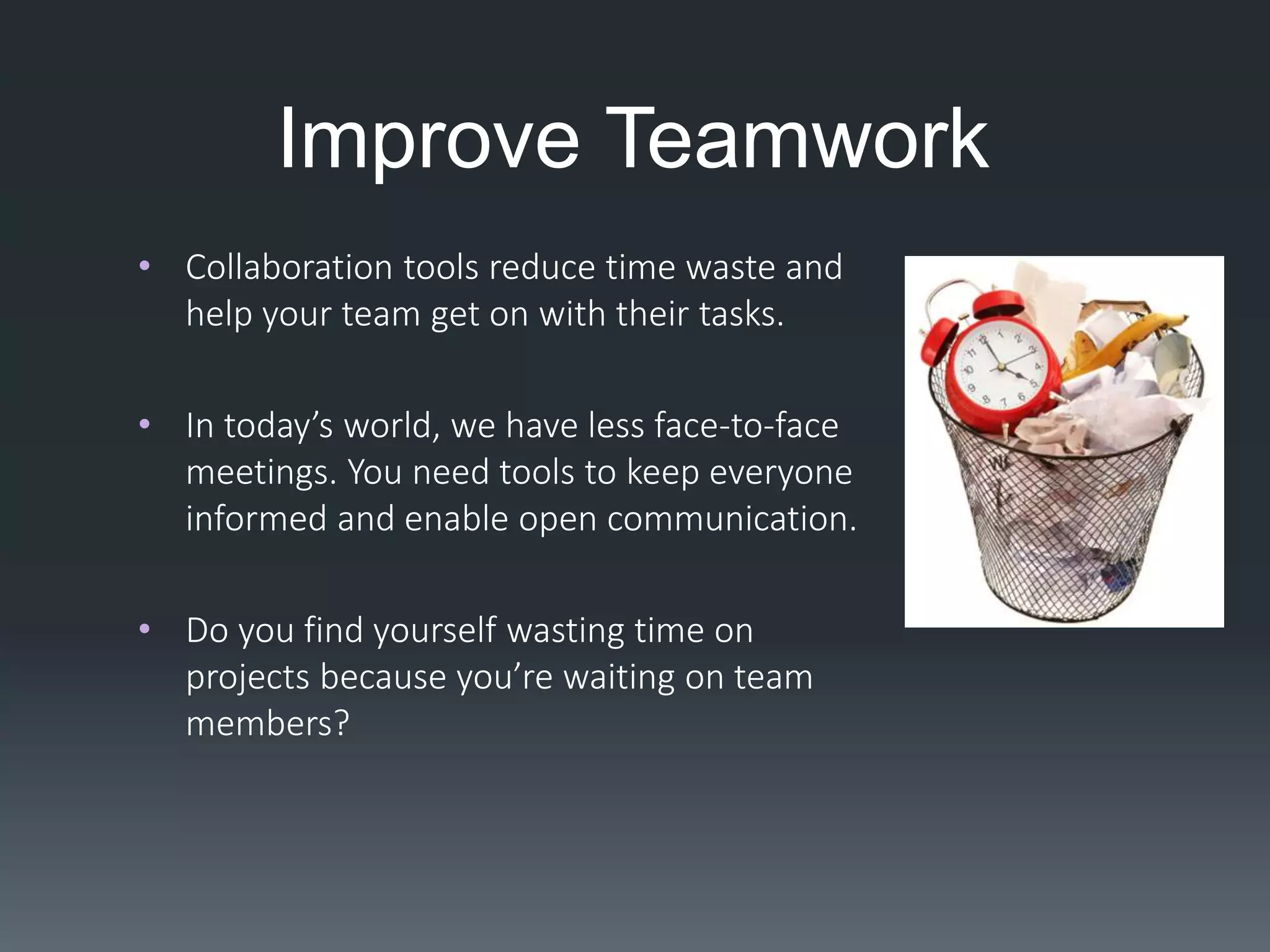 5 collaboration tools you can use to improve teamwork | PPTX
