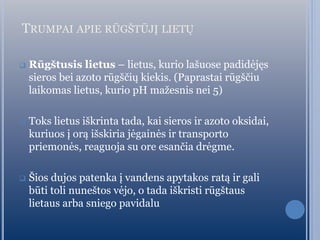 Rūgštiniai lietūs | PPTX