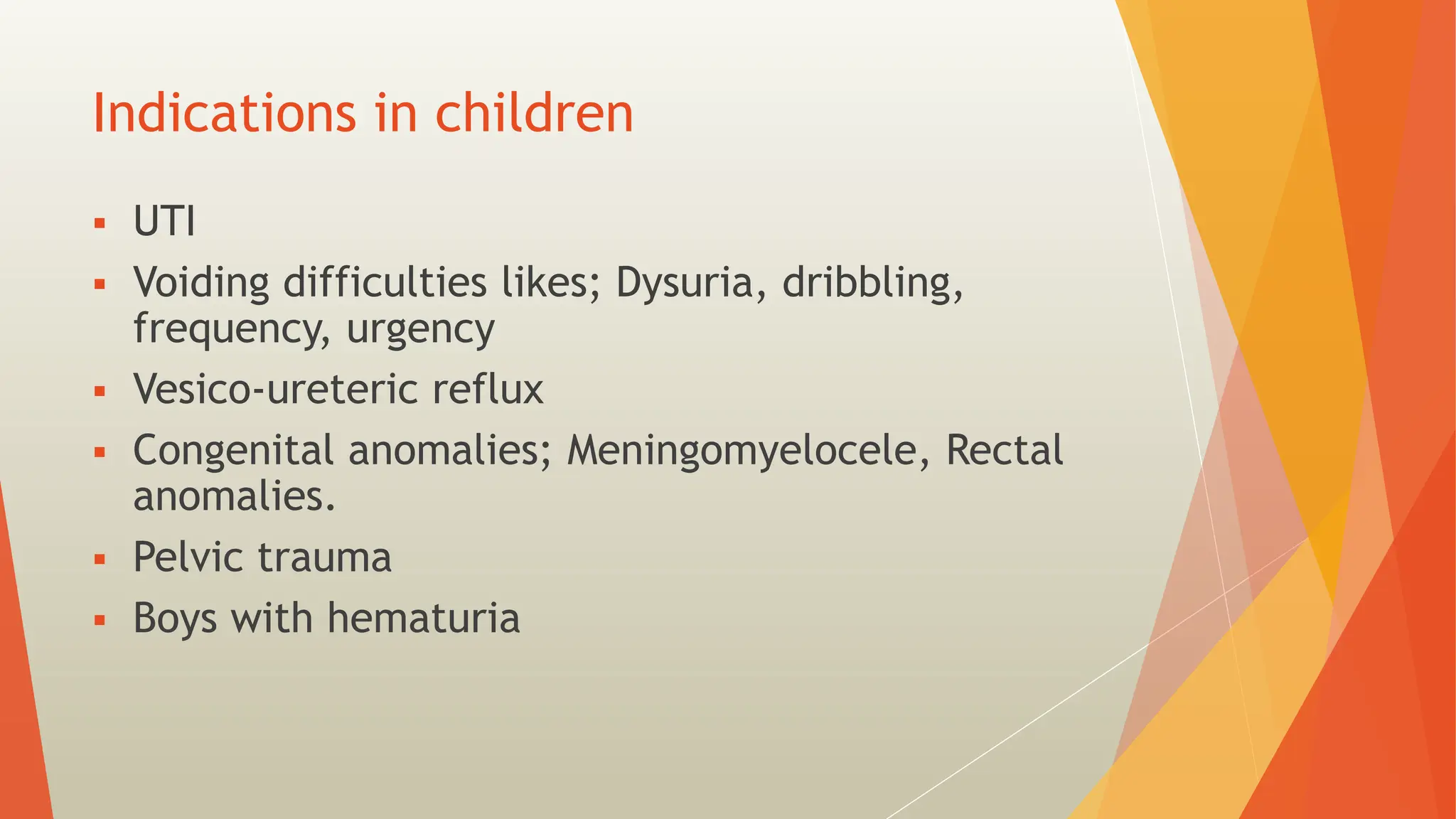 RGU and MCU – Procedure and interpretation in commonly encountered ...