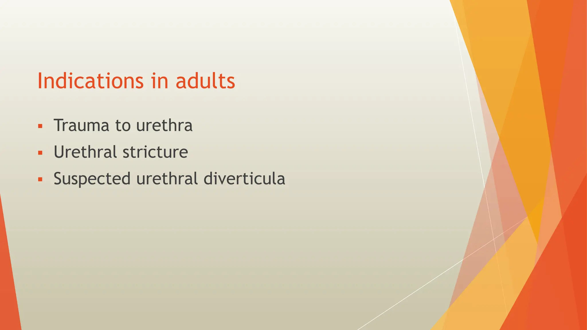 RGU and MCU – Procedure and interpretation in commonly encountered ...