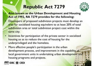 Rh gawad kalinga-innovation in the city and beyond | PPT