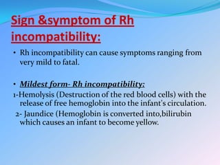 Rh incompatibility | PPTX