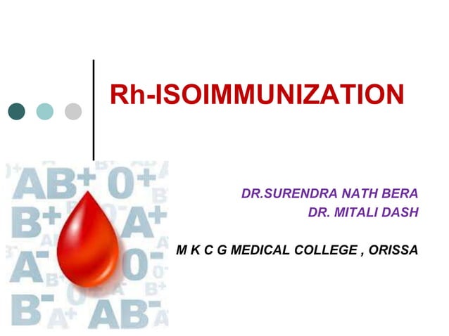 Rh isoimmunization | PPTX