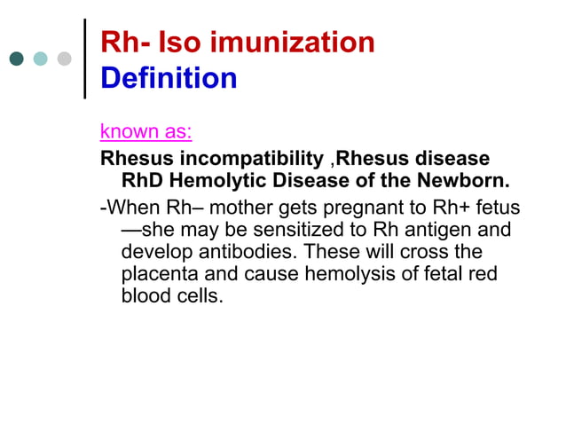 Rh isoimmunization | PPTX