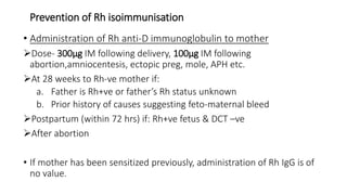 Rh iso immunization | PPTX