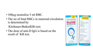Rh iso immunization | PPTX