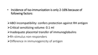 Rh iso immunization | PPTX