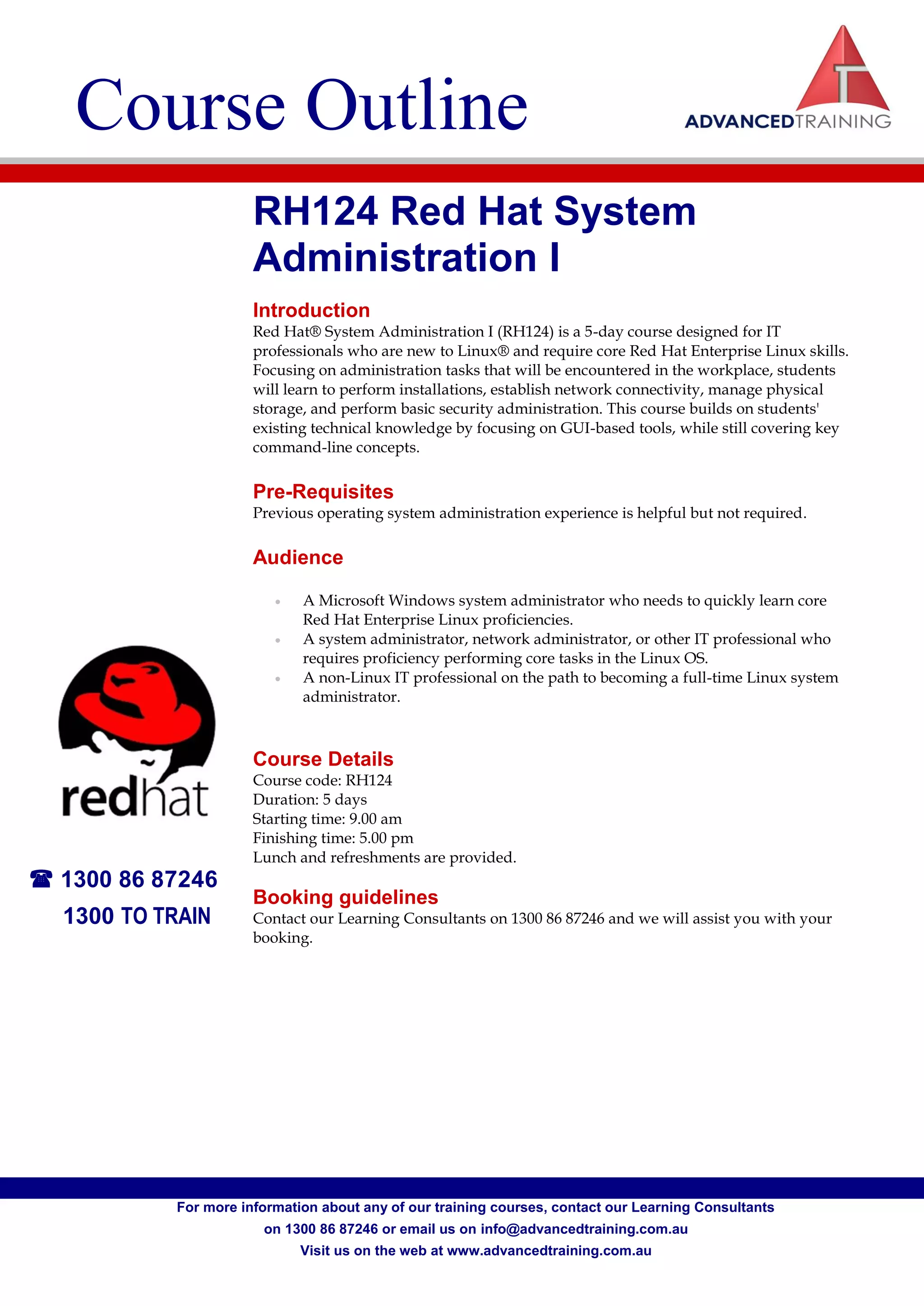 Rh124 red-hat-system-administration-i | PDF
