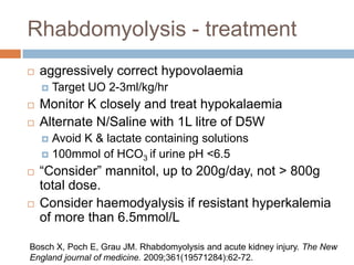 Rhabdomyolysis -Registar teaching (9-10-12)b | PPT