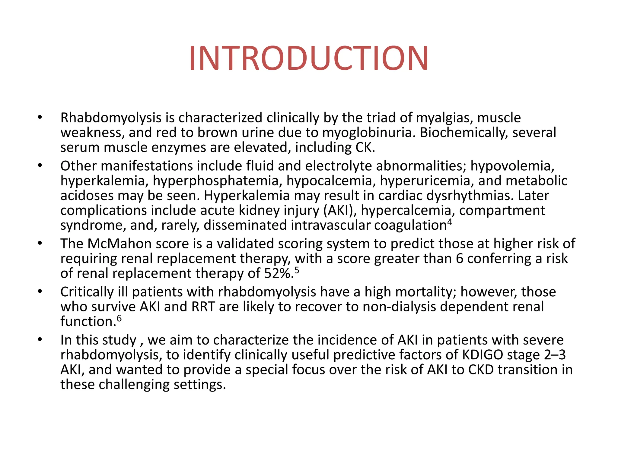 RHABDOMYOLYSIS progression of aki .pptx