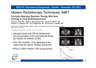 Rhabdomyosarcoma radiotherapy indications and outcome | PDF