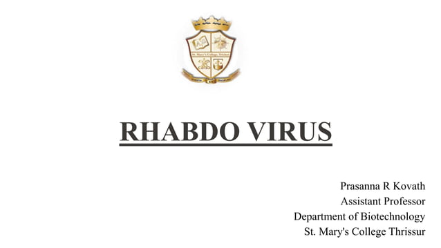 Rhabdo viruses | PPT