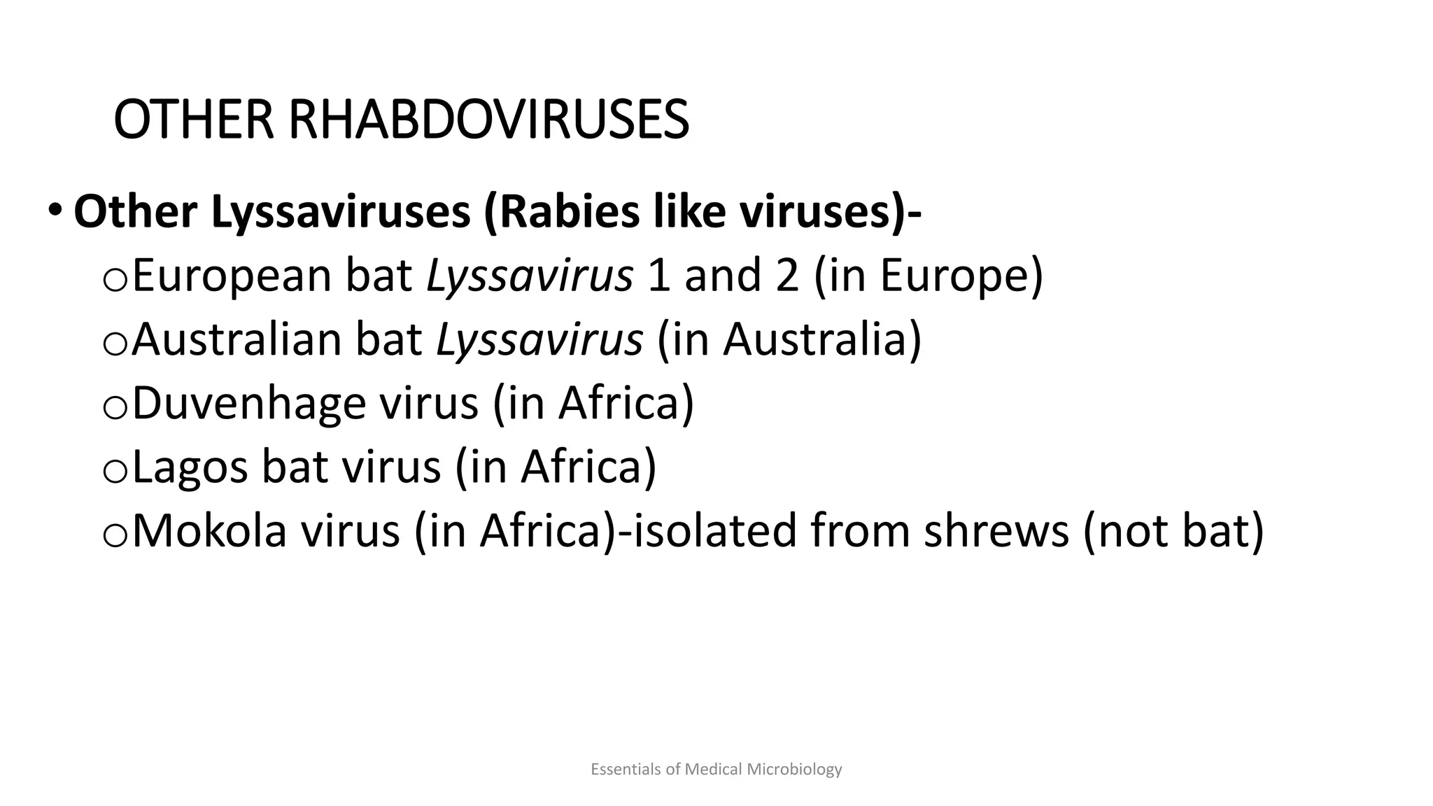 Rhabdo Viruses (Rabies virus) | PDF