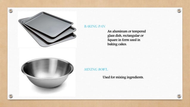 tools and equipment used for baking pandesal [autosaved] | PPT