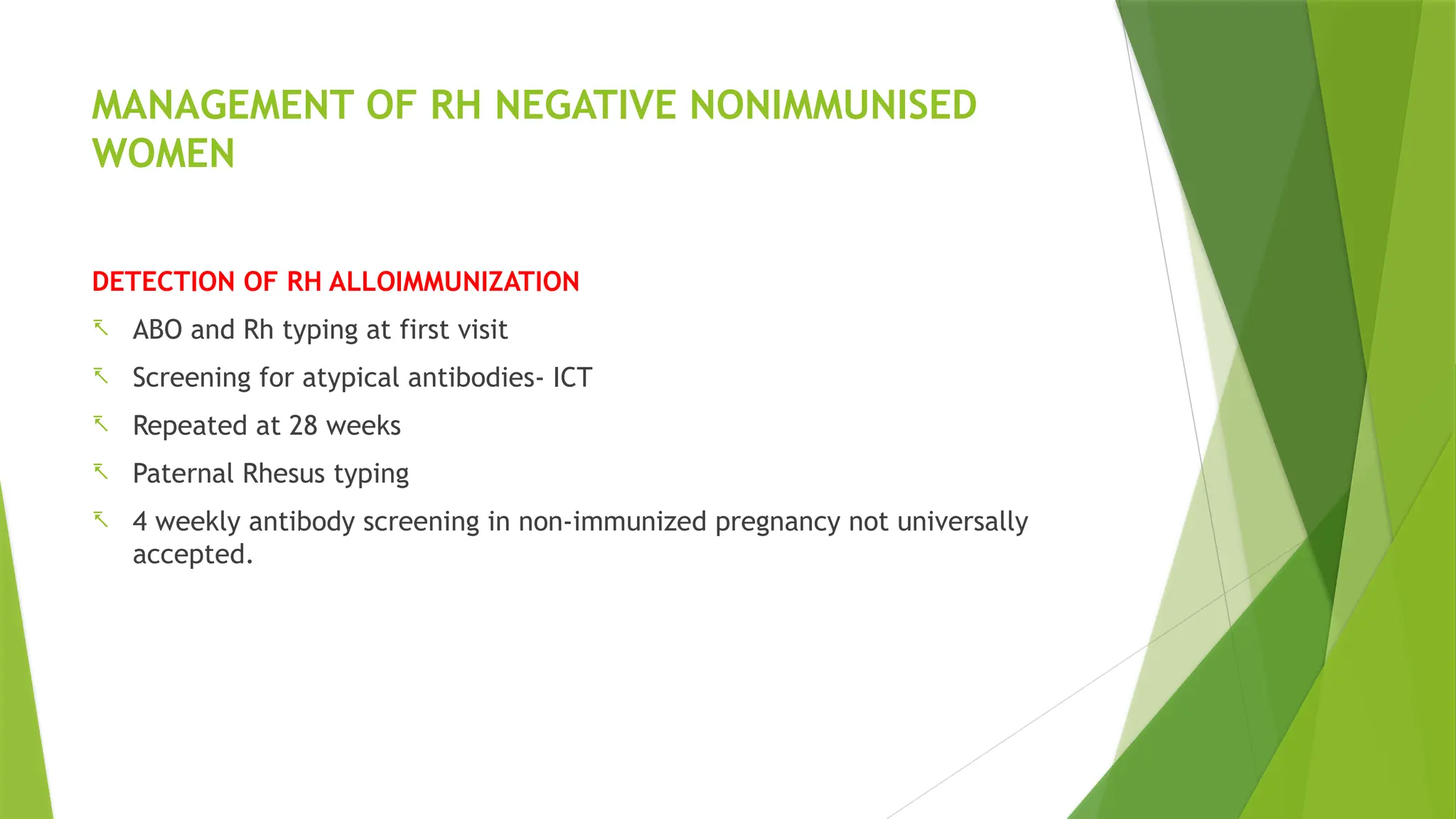 Rhesus isoimmunisation: high risk pregnancy | PPTX
