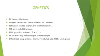 Rhesus isoimmunisation: high risk pregnancy | PPTX