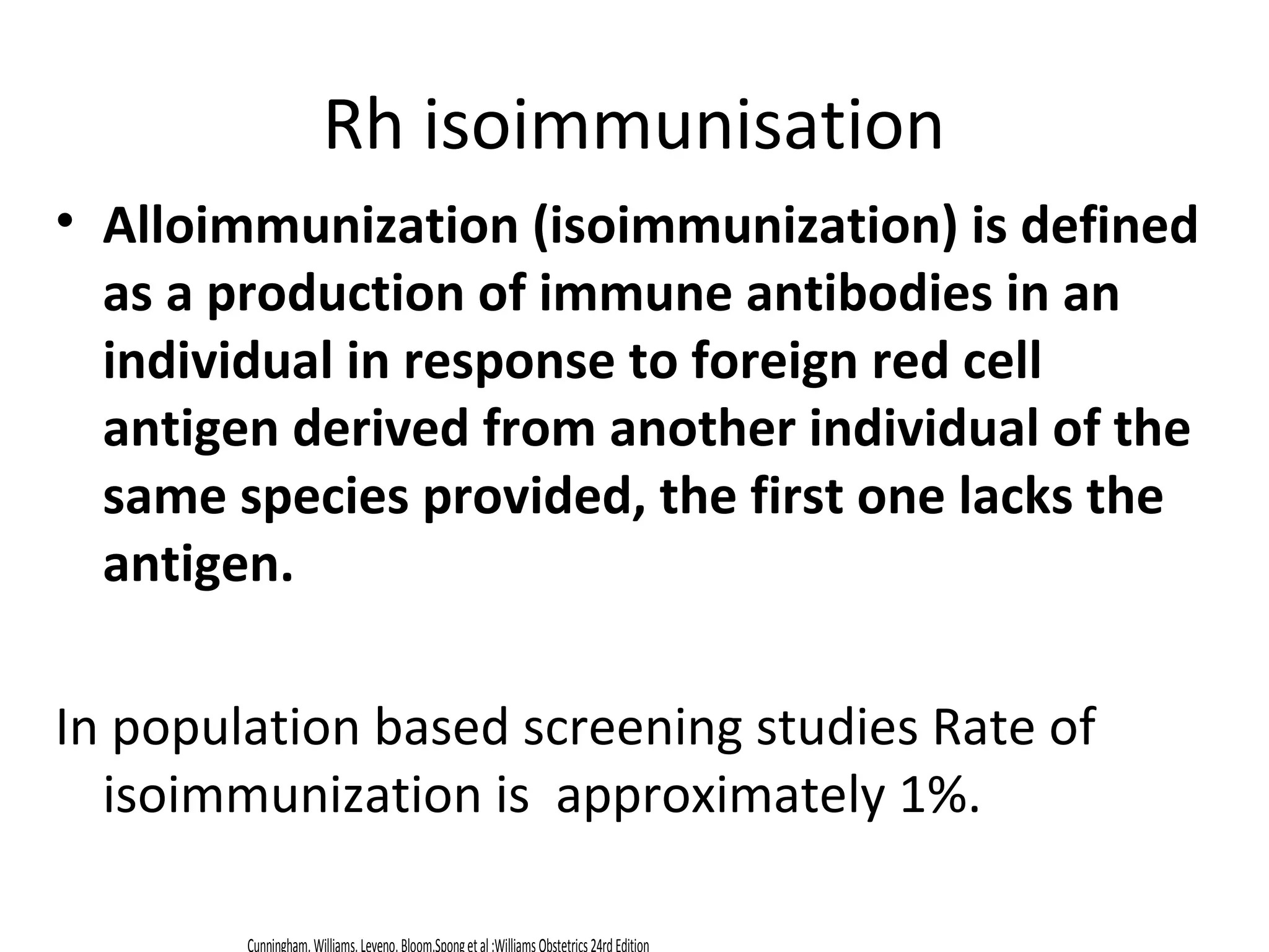 Rh alloimmunization | PPT