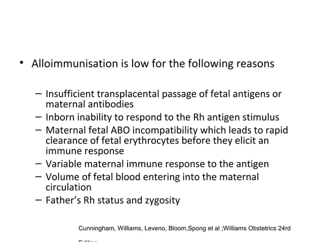 Rh alloimmunization | PPT