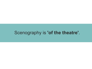 A Manifesto on Scenography: Scenographic Rhetoric | PPT