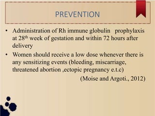 Rh antigens and its role in alloimmunization in pegnancy..ppt