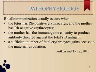 Rh antigens and its role in alloimmunization in pegnancy..ppt