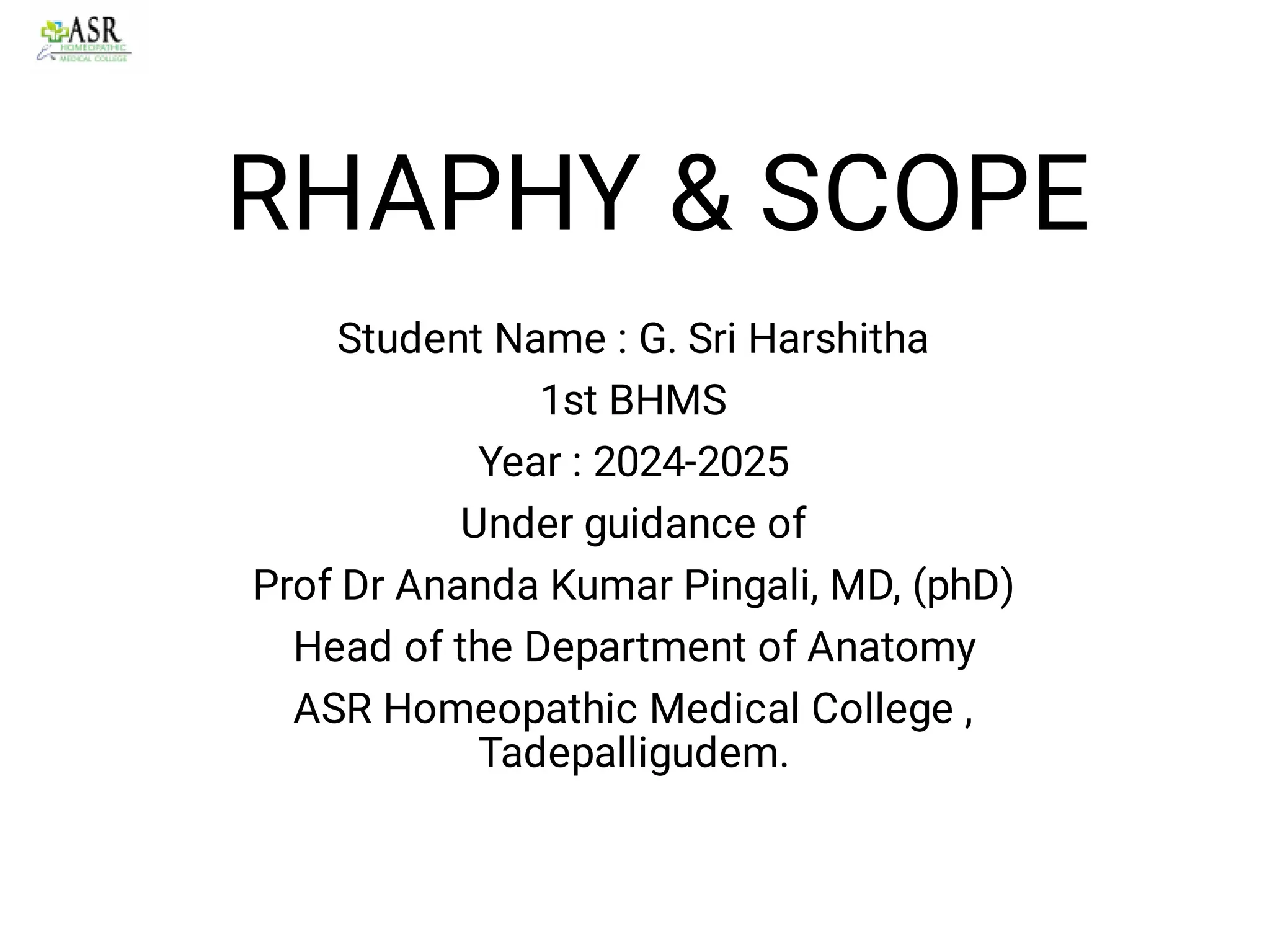 ANATOMICAL SUFFIXES RHAPHY & SCOPE | PDF
