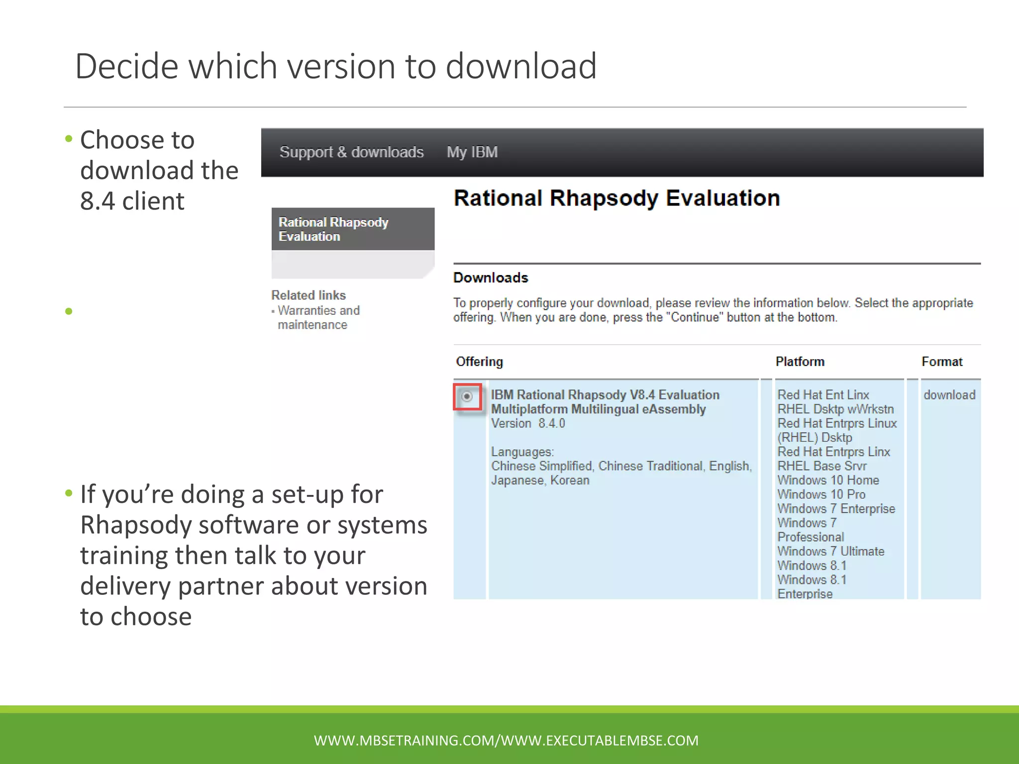IBM Rational Rhapsody 8.4 install guide (including Cygwin and obtaining ...