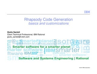 IBM Rhapsody Code Generation Customization | PDF