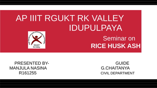 RICE HUSK ASH IN CONCRETE | PDF | Geology | Science