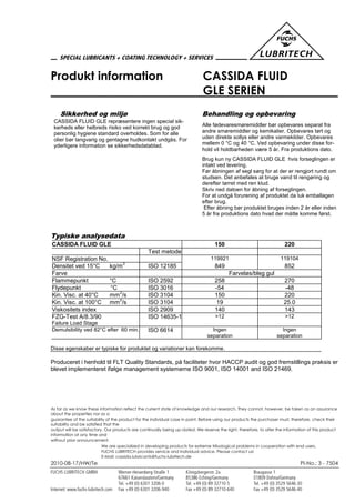 Tds cassida fluid gle 150 dk | PDF