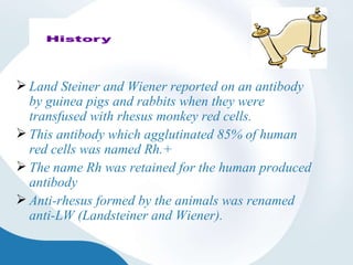 Rh Blood Group System | PPT