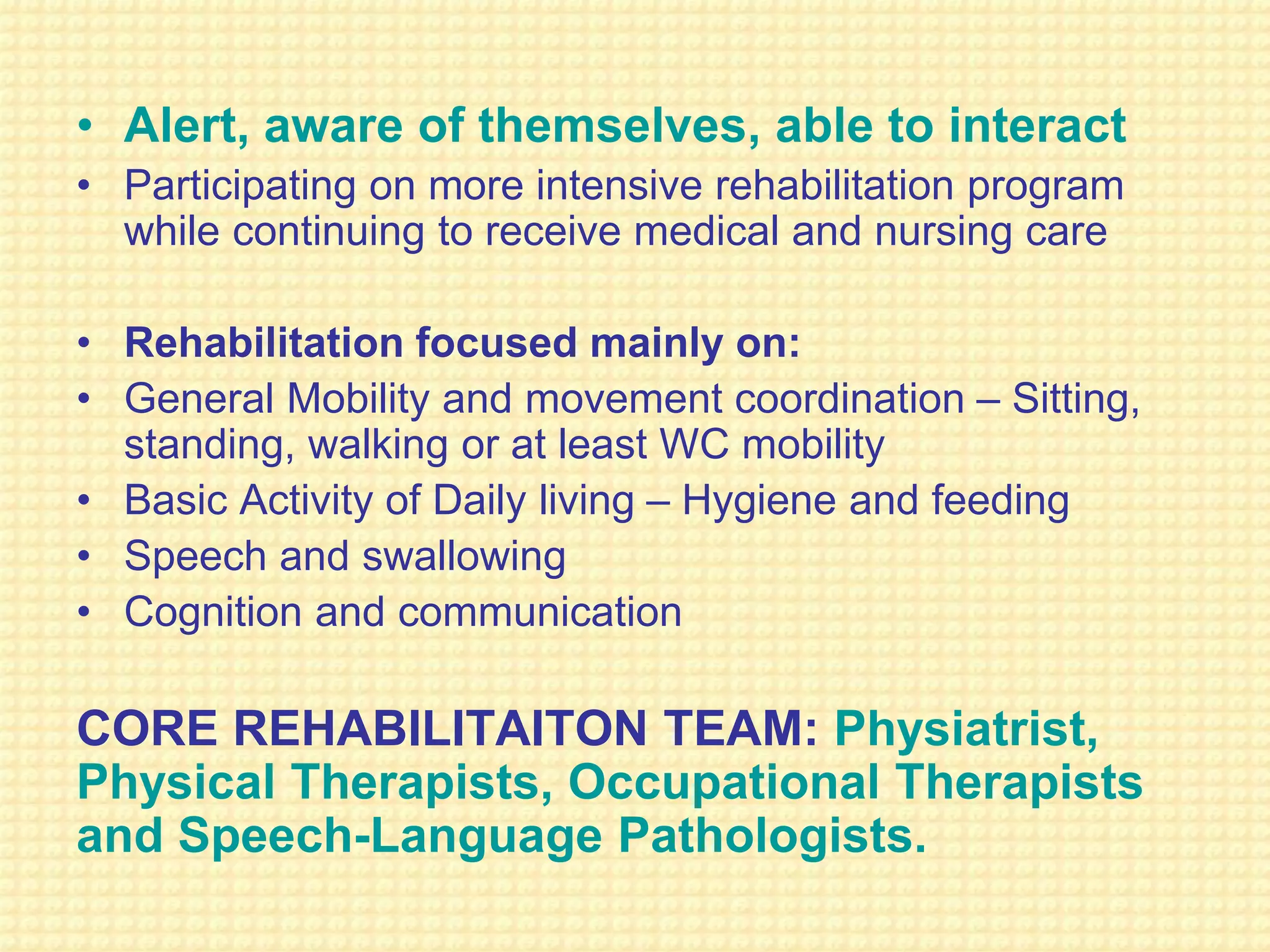 Traumatic Brain Injury Rehabilitation | PPTX