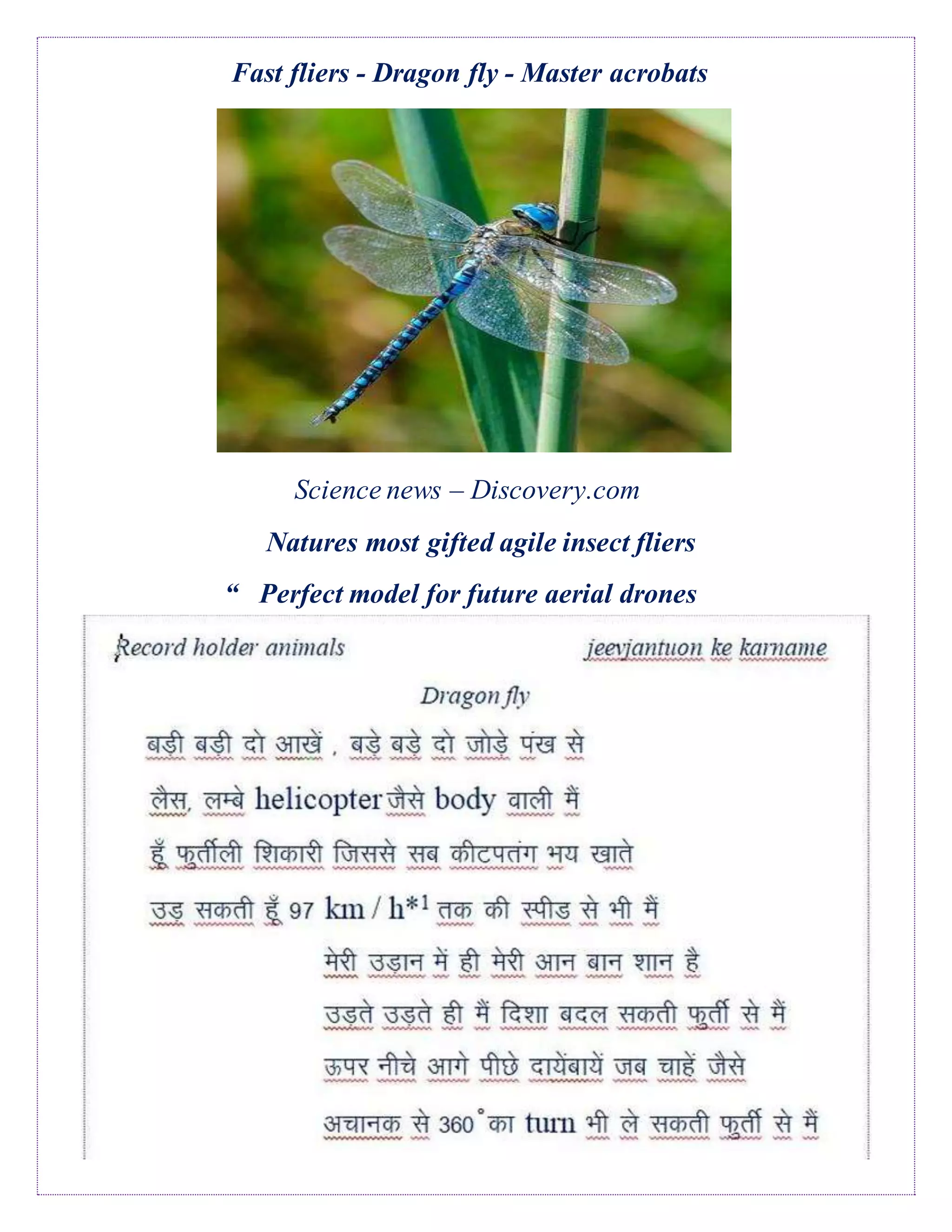 Record holding animals Jeev jantuon ke karname-chapter 2 fast flier ...