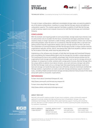 Red Hat Storage combined with Commvault Simpana | PDF
