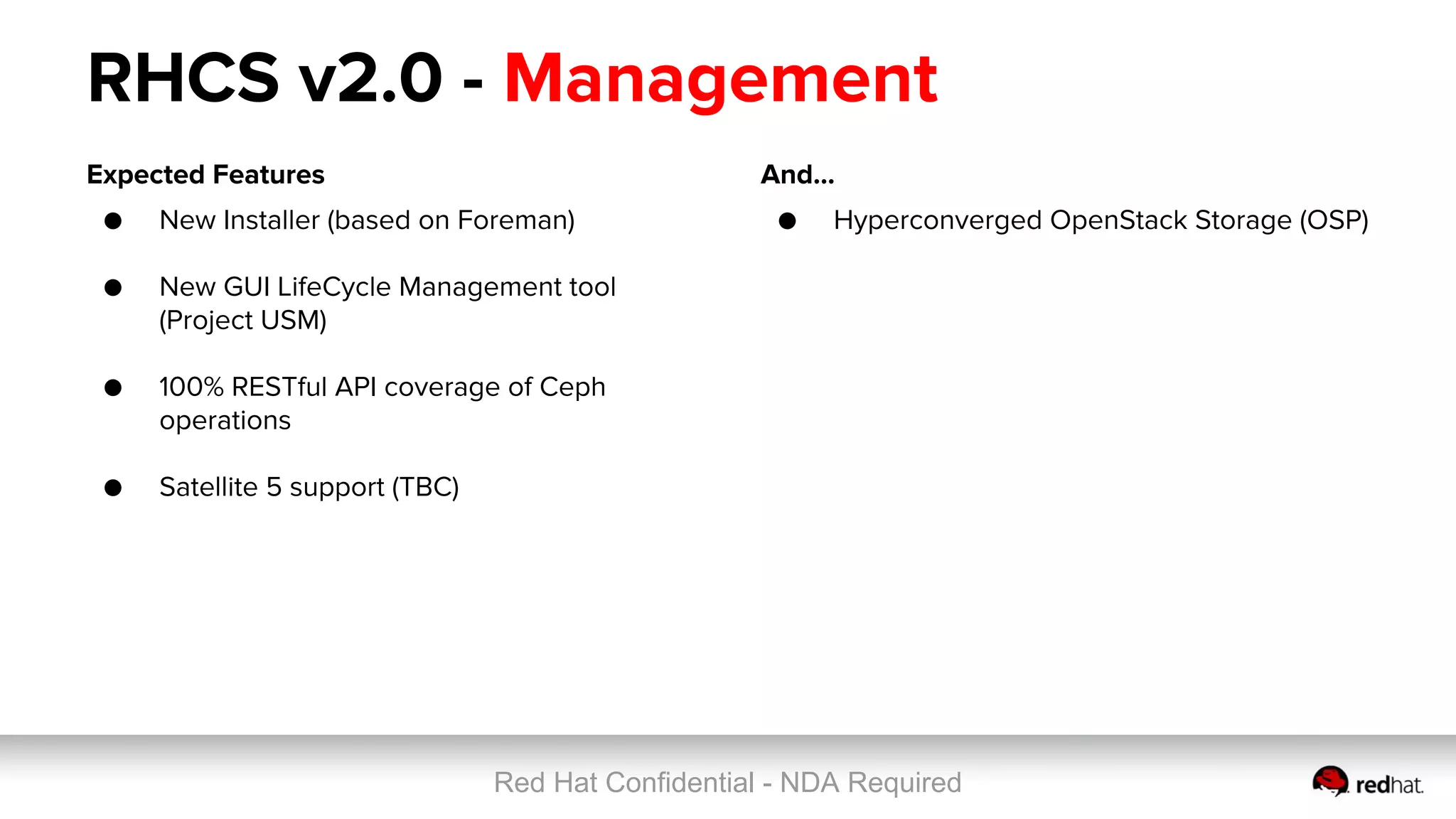 Red Hat Ceph Storage Roadmap: January 2016 | PPT